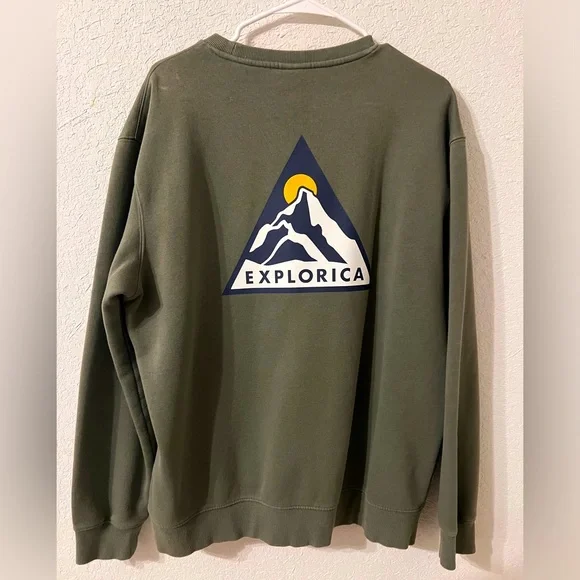 Explorica Logo H&M | Sweaters | Green Hm Explorica Crewneck | Poshmark